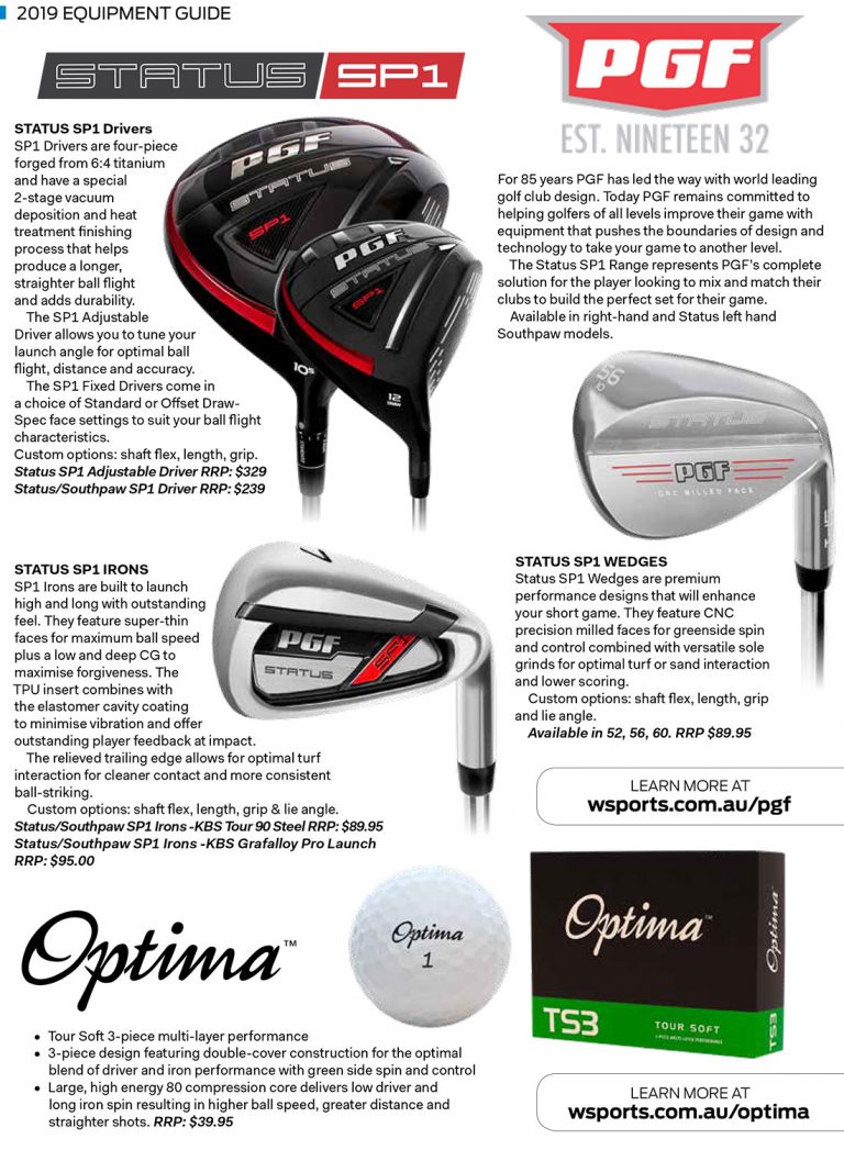 2019 Equipment Guide: PGF & Optima – Australian Golf Digest