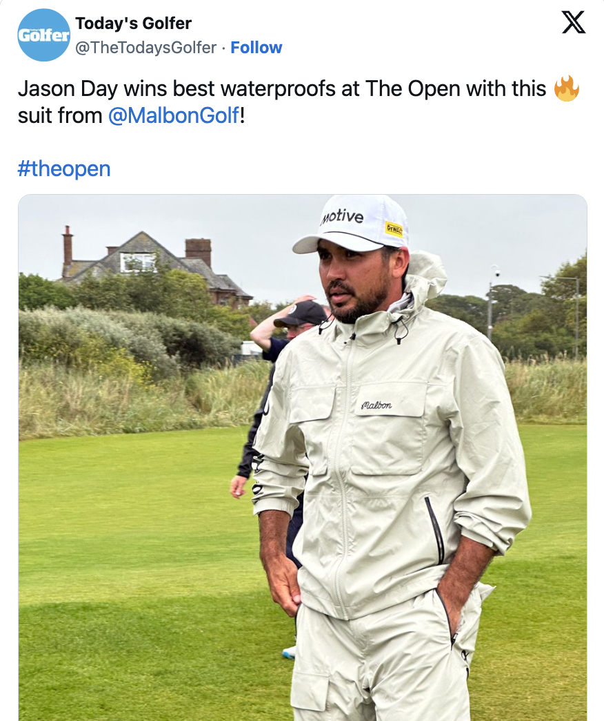Open Championship 2024: Jason Day's latest Malbon outfit has the ...